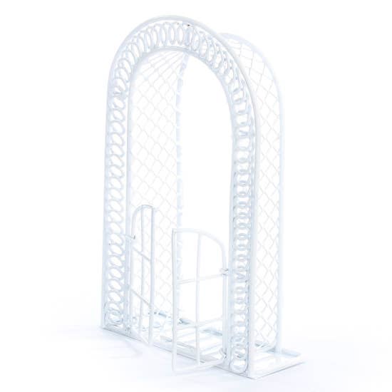 Micro Mini Painted Metal Miniature Gated Arch Garden Entry