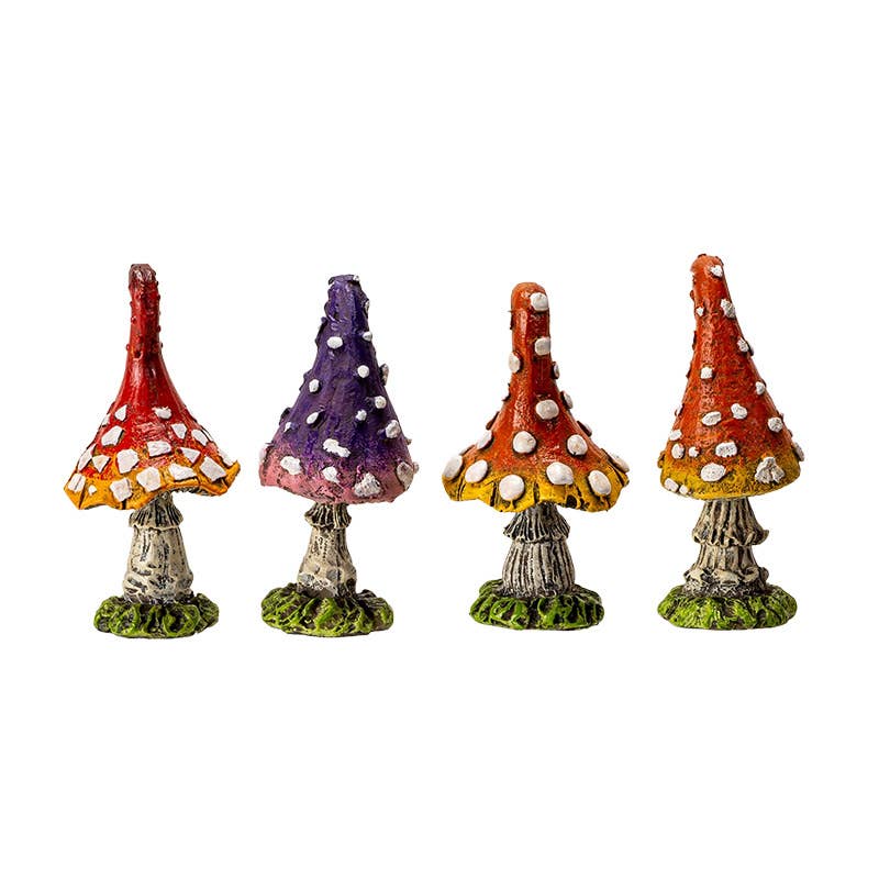 Mini Magic Toadstool Mushroom Set of 4