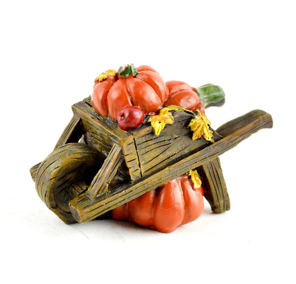 Fall Wheel Barrow, Fairy Garden Wheelbarrow, Mini Wheel Barrow