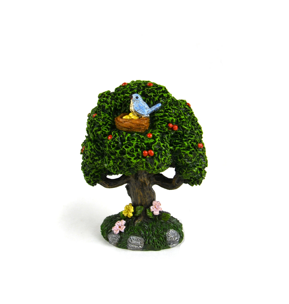 Mini Blue Bird Tree, Fairy Garden Bird Nest Tree