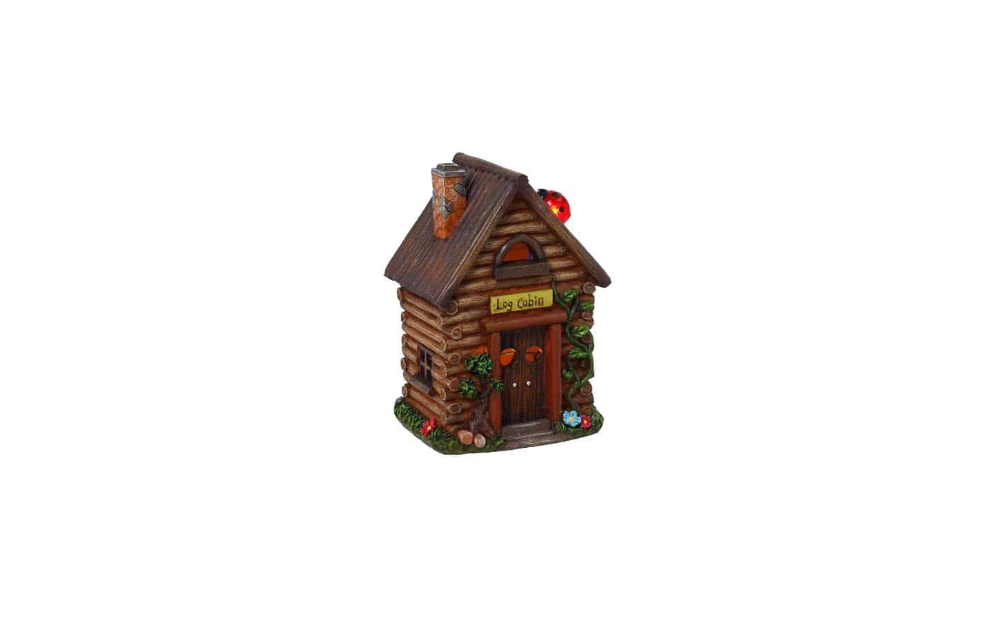 LED Log Cabin Fairy House, Fairy House, Fairy Cottage