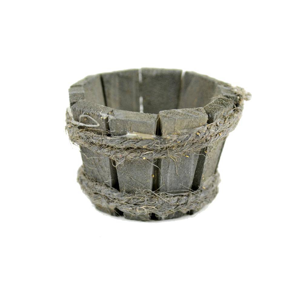 Wooden Garden Bucket, Mini Bucket, Miniature Bucket, Fairy Garden Buck