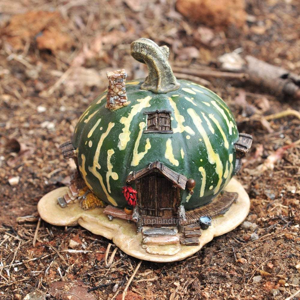 Green Gourd Fairy House, Fairy Garden, Fairy Home, Fairy Cottage