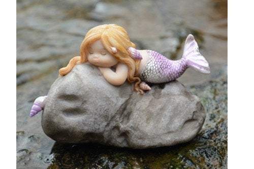 Little Mermaid On Rock, Mini Mermaid, Miniature Mermaid, Aquarium Merm