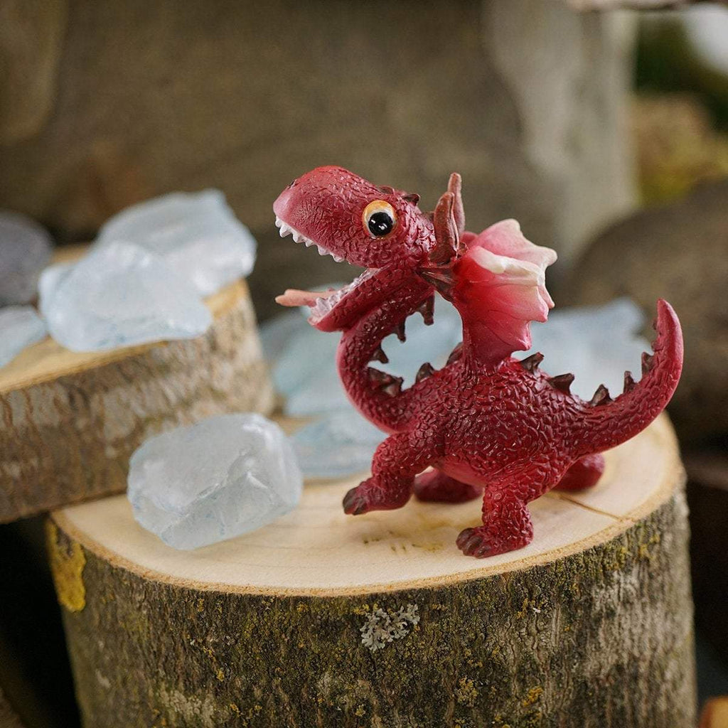 Red Dragon Smiling, Mini Dragon, Miniature Dragon, Mini Red Dragon, Fa